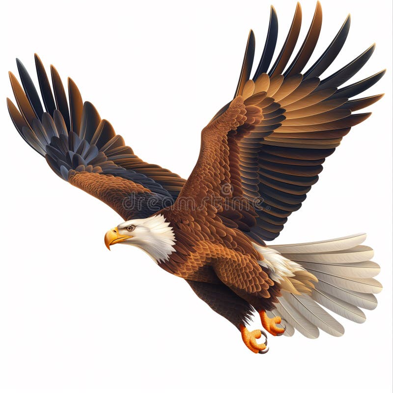 Model of a Soaring Eagle, AI Generated Stock Illustration ...