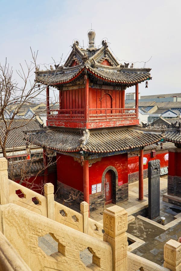 Majestic View of Daci Pavilion in the City of Baoding, Hebei Province ...