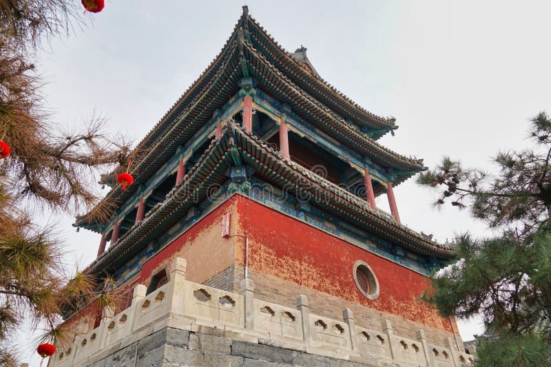 Majestic View of Daci Pavilion in the City of Baoding, Hebei Province ...