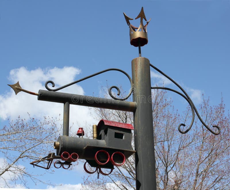 Majestic View Engine Post stock photo. Image of weathered - 14834750
