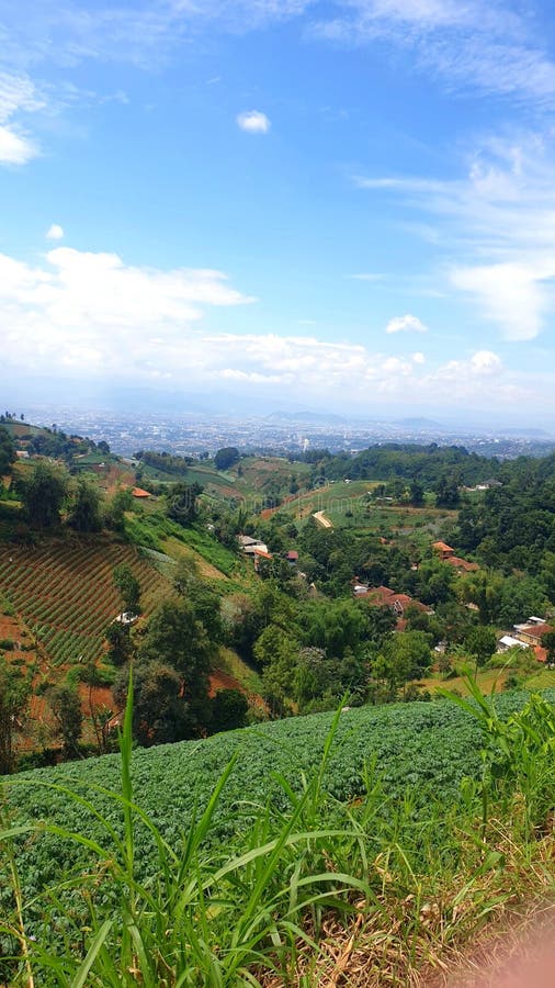 Majestic View from the Hilltop: Where Sky Meets Earth Stock Image ...