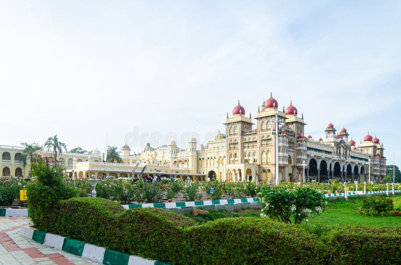 Majestic View of the Mysore Palace Stock Photo - Image of karnataka ...