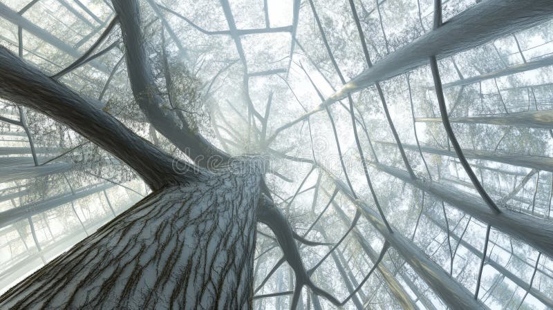 Majestic View of Tree Canopy from Forest Floor Stock Photo - Image of ...