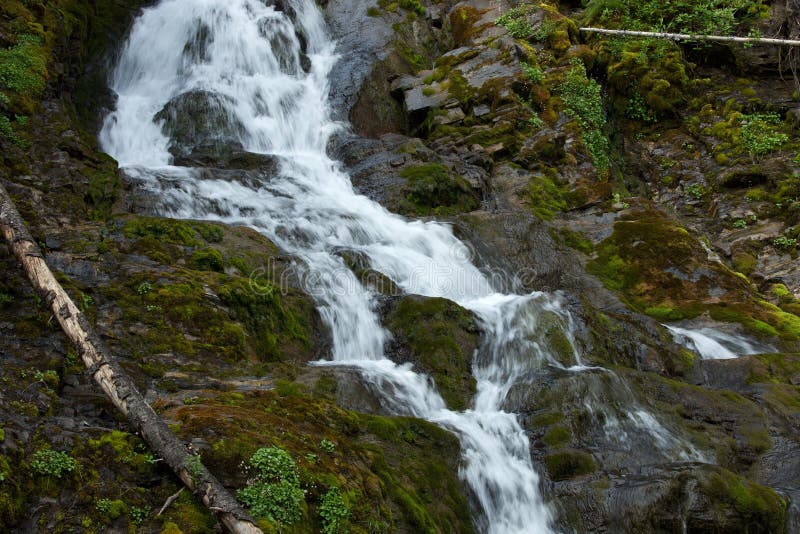 Majestic Waterfall Cascading Down a Rocky Cliff Face Stock Image ...