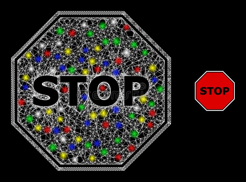 Majestic Web Mesh Stop Octagon Sign Icon Stock Vector - Illustration of ...