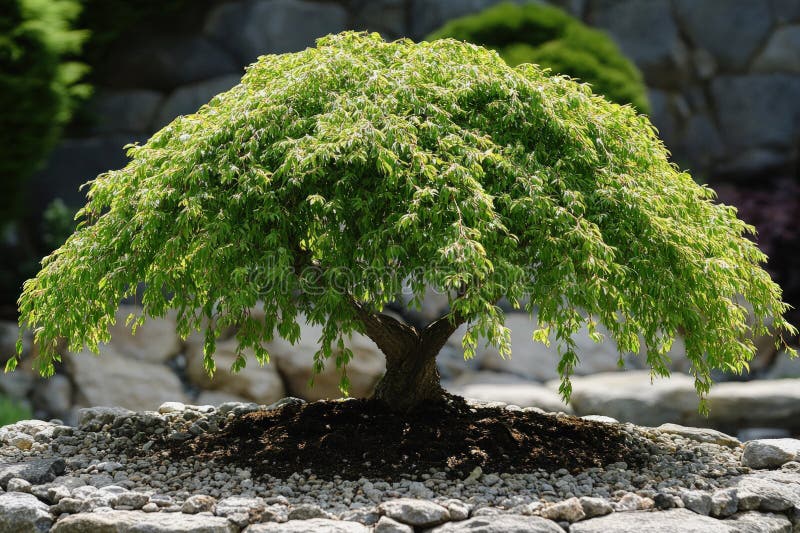 A Majestic Weeping Beech Tree, Drooping Branches, Serene and Natural ...