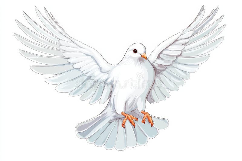 Majestic White Dove in Flight: a Symbol of Peace and Freedom Stock ...