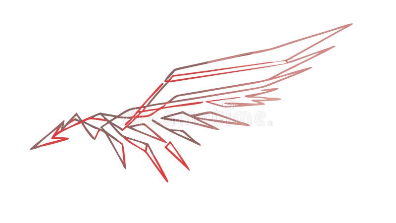 Majestic Wing Icon: Freedom, Flight Aspirations Symbol, Vector Design ...