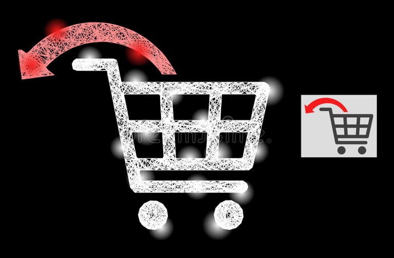 Bright Irregular Mesh Undo Shopping Order with Light Spots Stock Vector ...