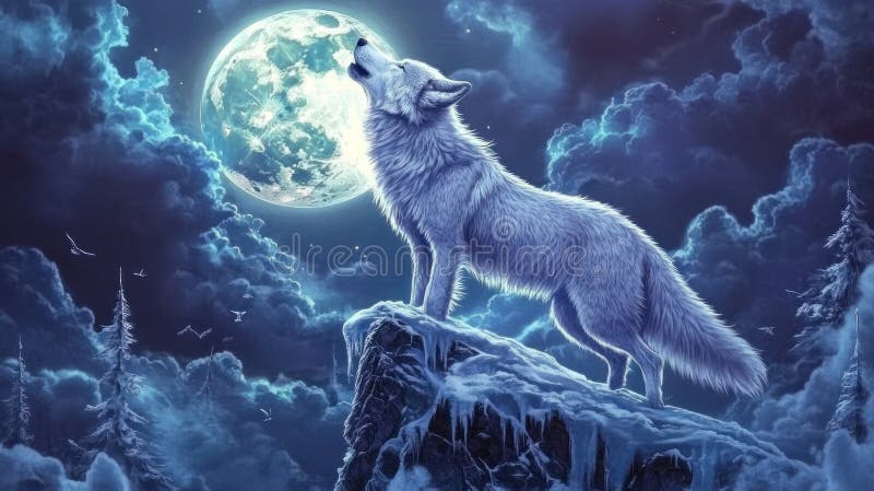 Wolf Moon Spiritual Stock Photos - Free & Royalty-Free Stock Photos ...