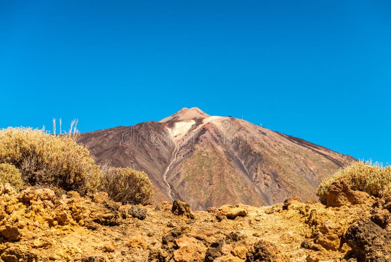 Teide Mountain Aerial View, Tenerife Stock Image - Image of scenic ...