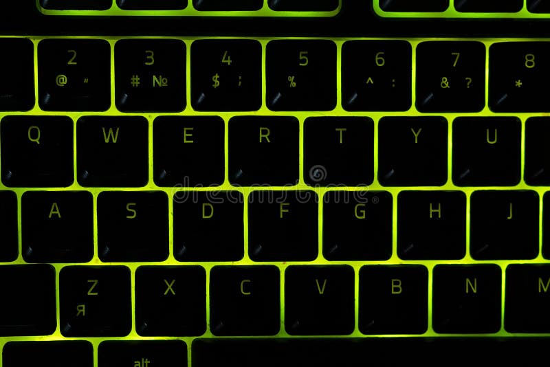 Black backlit keyboard stock photo. Image of data, keys - 196836568