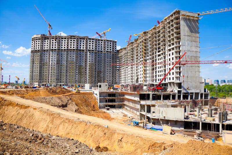Major Construction of Residential Complex Stock Image - Image of ...
