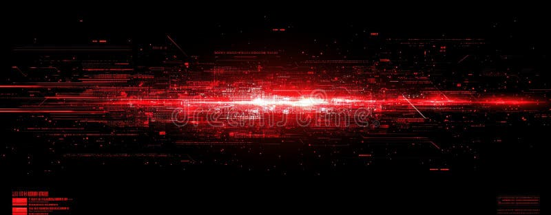 A Major Error Screen, Covered in Red Security Threat Messages, Glitch ...