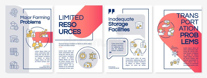 Major Farming Problems Red Brochure Template Stock Vector ...