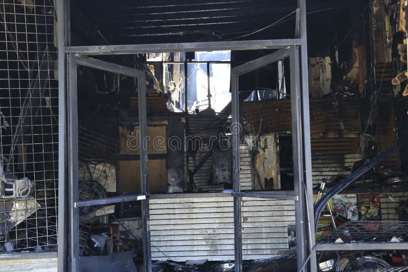Major Fire Damaged Building Editorial Image - Image of downtown ...