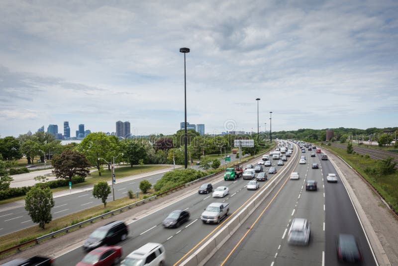 Major highway in Toronto stock image. Image of city, fast - 73751889