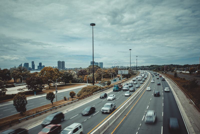 Major highway in Toronto stock image. Image of city, fast - 73751889
