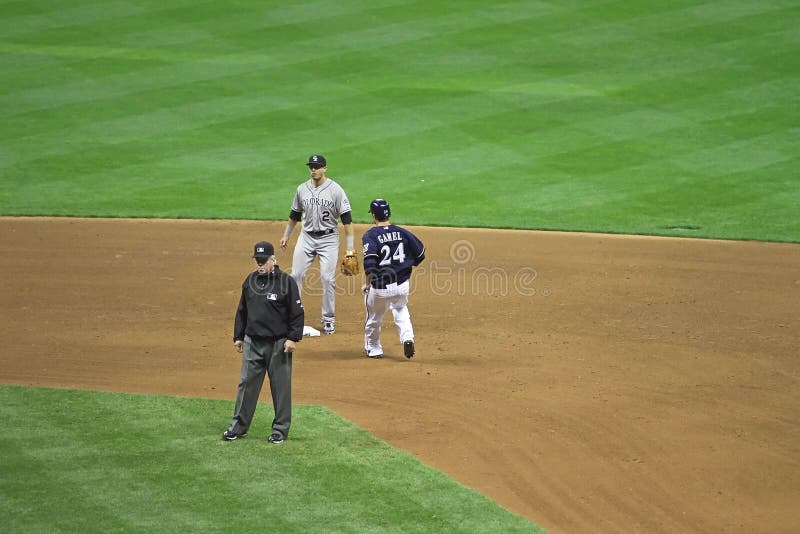 Major League Baseball Action Editorial Stock Image - Image of park ...