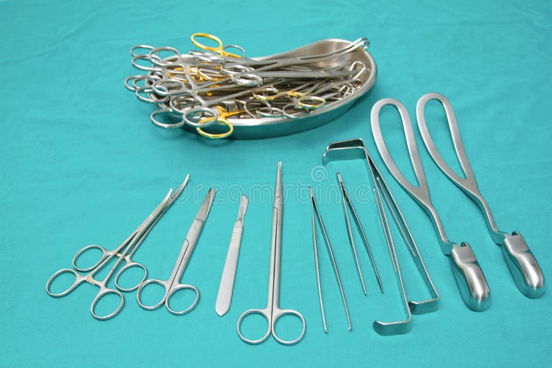 Major Operating Set of Surgical Instrument Stock Image - Image of ...