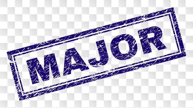 Grunge MAJOR Rectangle Stamp Stock Vector - Illustration of blue, label ...