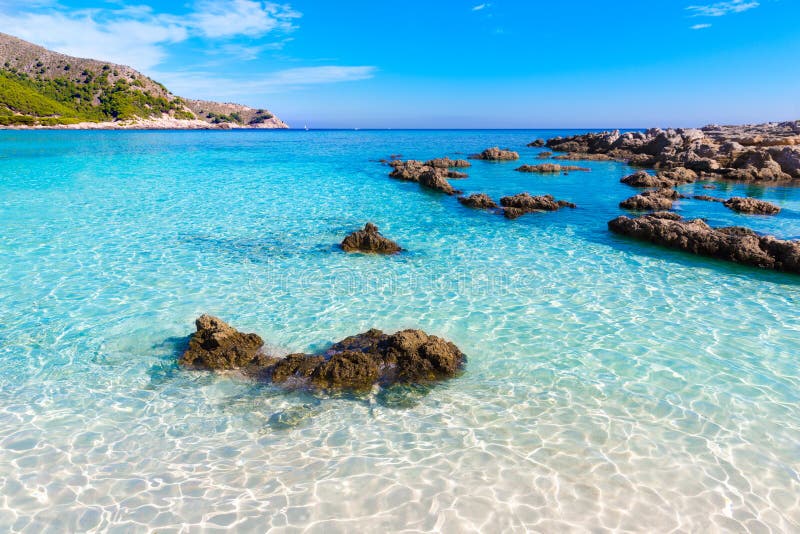 Majorca Cala Agulla Beach in Capdepera Mallorca Stock Photo - Image of ...