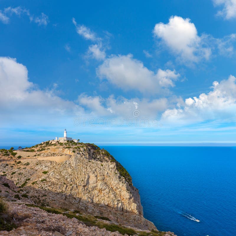 Majorca Formentor Cape Lighthouse in Mallorca Stock Image - Image of ...
