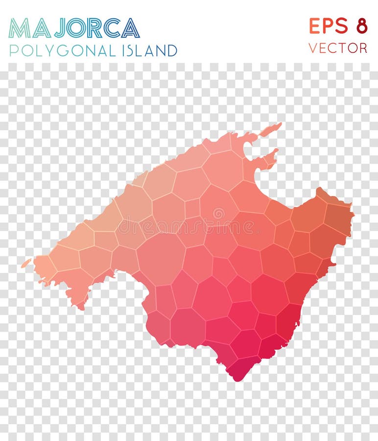 Majorca Polygonal Map, Mosaic Style Island. Stock Vector - Illustration ...