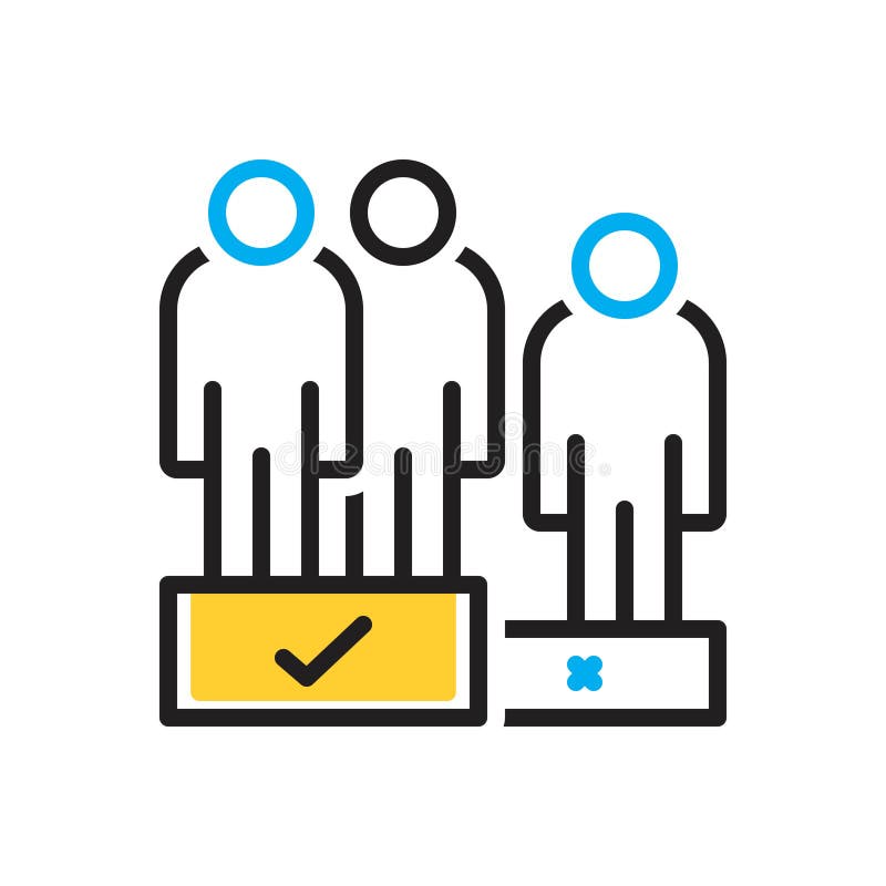 Multi Color Icon for Majority, Plurality and Galore Stock Illustration ...