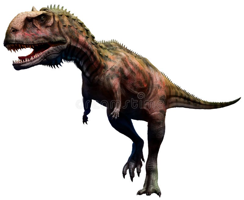 Majungasaurus Dinosaur, Photorealistic Representation. Side View Stock ...