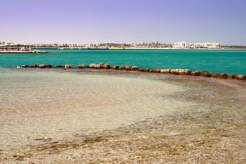 Seacoast of Makadi Bay stock image. Image of east, tourism - 9313467