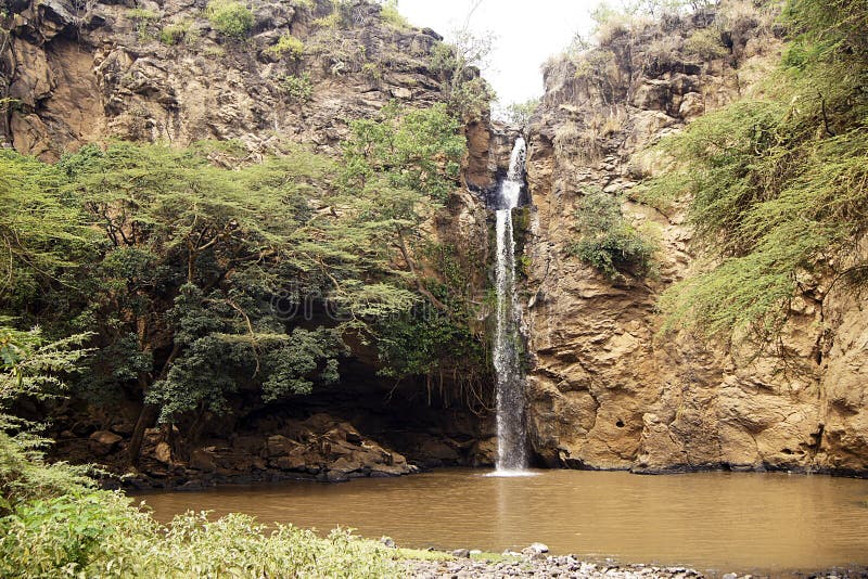 Makalia Waterfall, Lake Nakuru, Kenya Stock Image - Image of beautiful ...