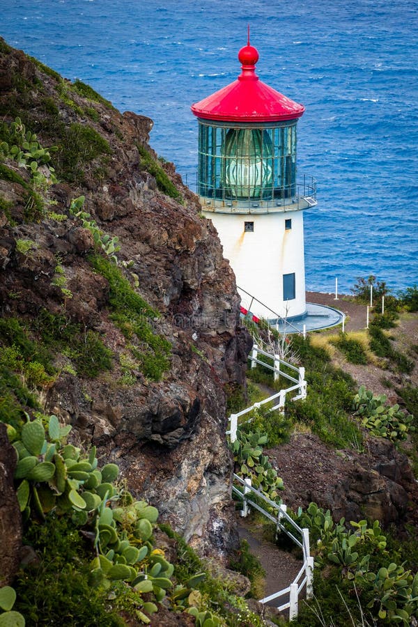 Makapu u Lighthouse stock image. Image of green, earthy - 64169939