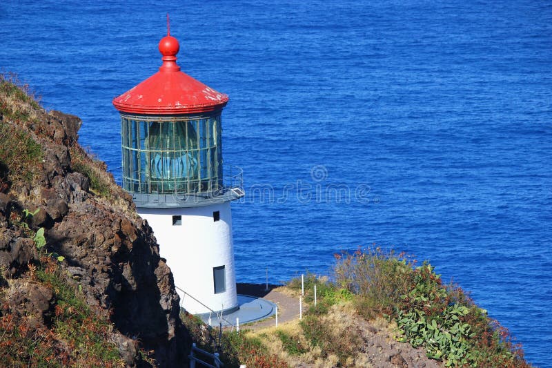 Makapu`u Lighthouse Windward Oahu, Hawaii Stock Image - Image of hawaii ...