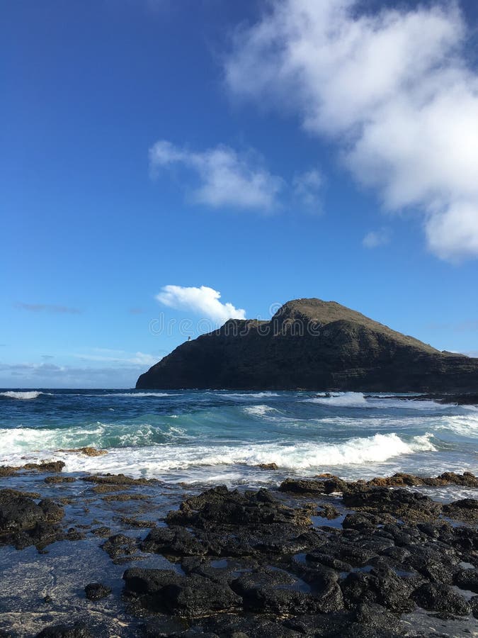 Makapuu Tide Pools in Winter on Oahu Island, Hawaii. Stock Photo ...