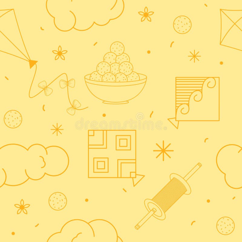 Makar Sankranti Festival Seamless Pattern Design for Banner Background ...