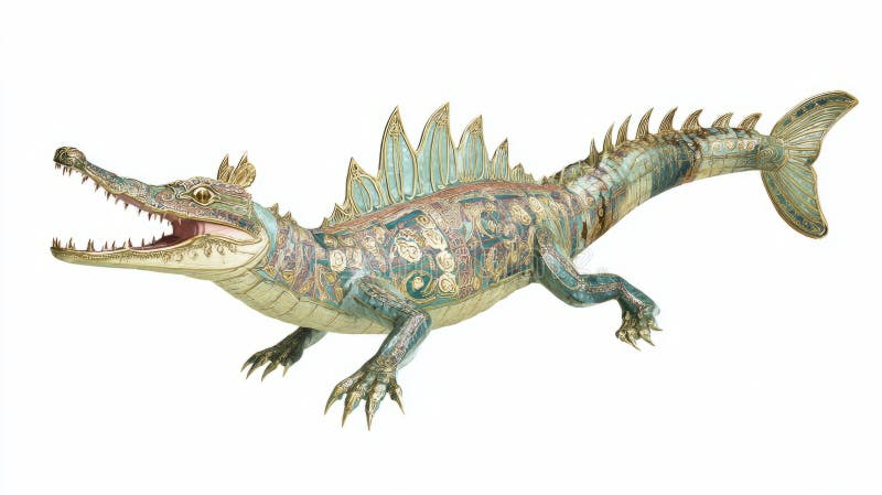 Makara, Mythical Sea Creature, Ancient Indian Style, Isolated on White ...