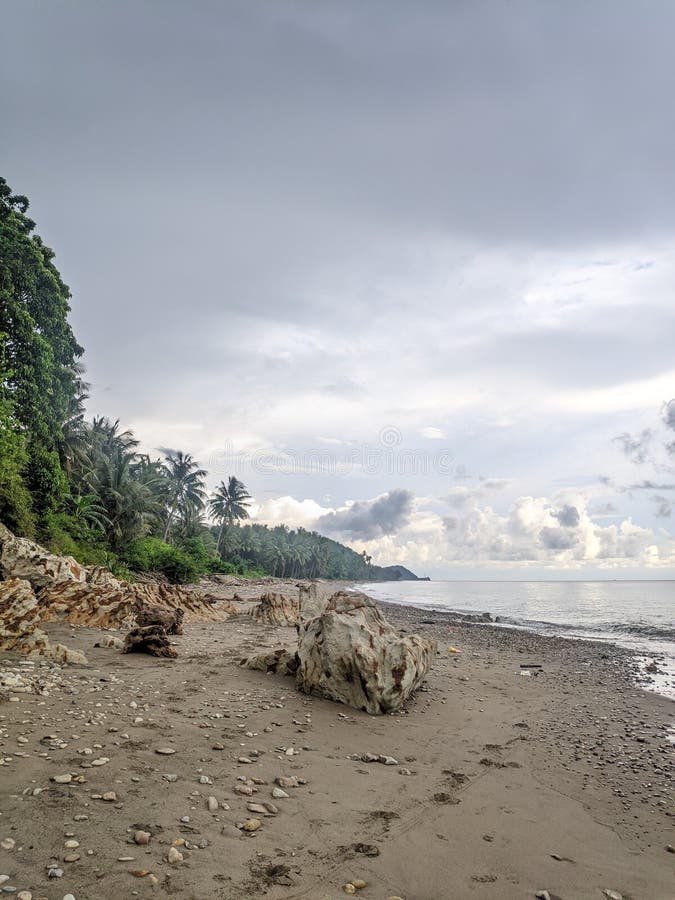Makassar Strait Beachfront - Indonesia Stock Image - Image of ...