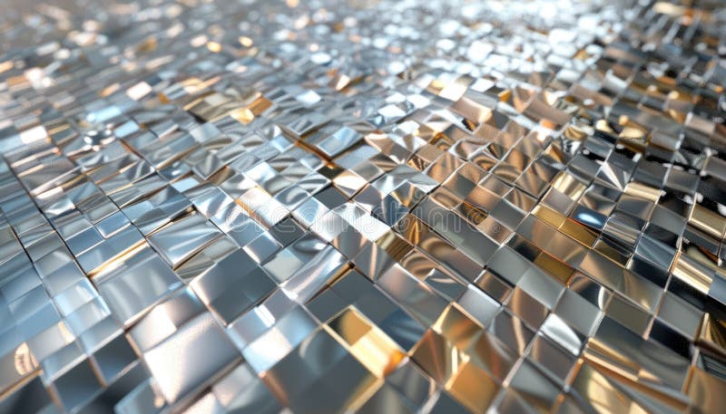 Make an Abstract Mosaic Pattern with Metallic and Glass Elements for a ...