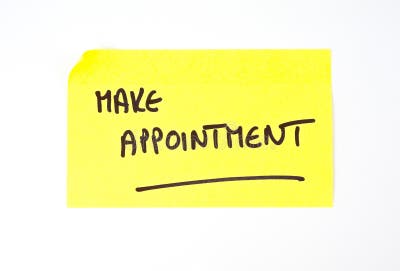 Make Appointment Written on a Sticky Note Stock Photo - Image of date ...