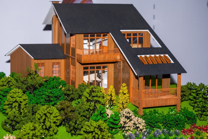 Make Beautiful Wooden House Models Stock Photo - Image of beautiful ...