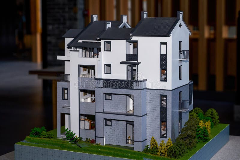 Make Beautiful Wooden House Models Stock Photo - Image of siding ...