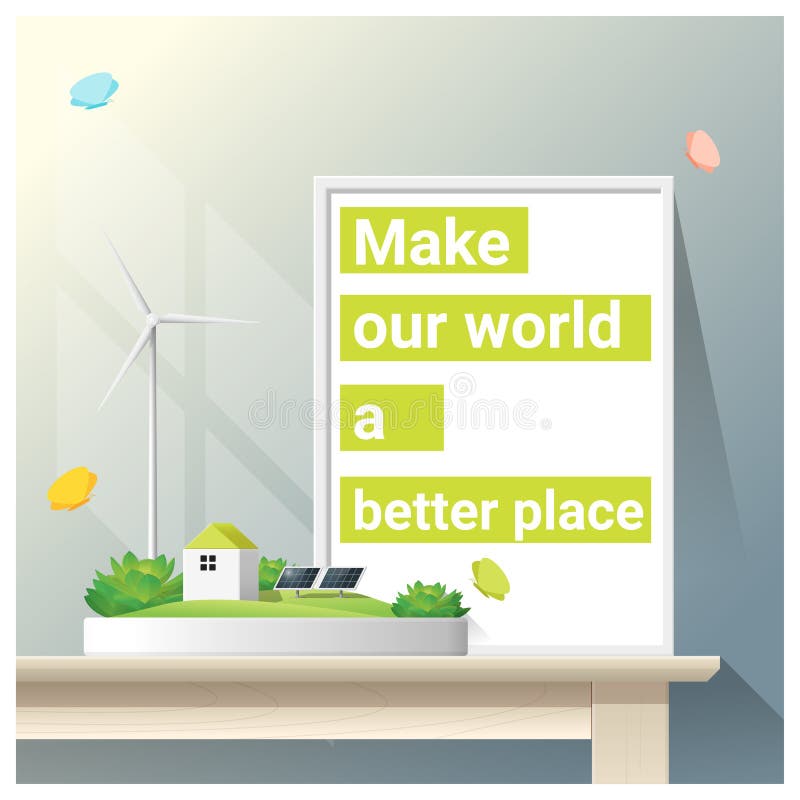 Make a Better World Series with Green Energy Stock Vector ...