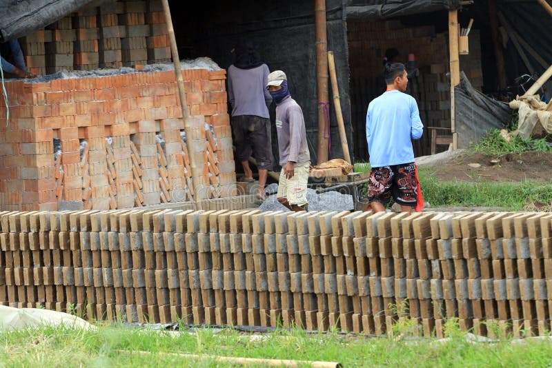 Make bricks editorial image. Image of java, people, indonesia - 48933460