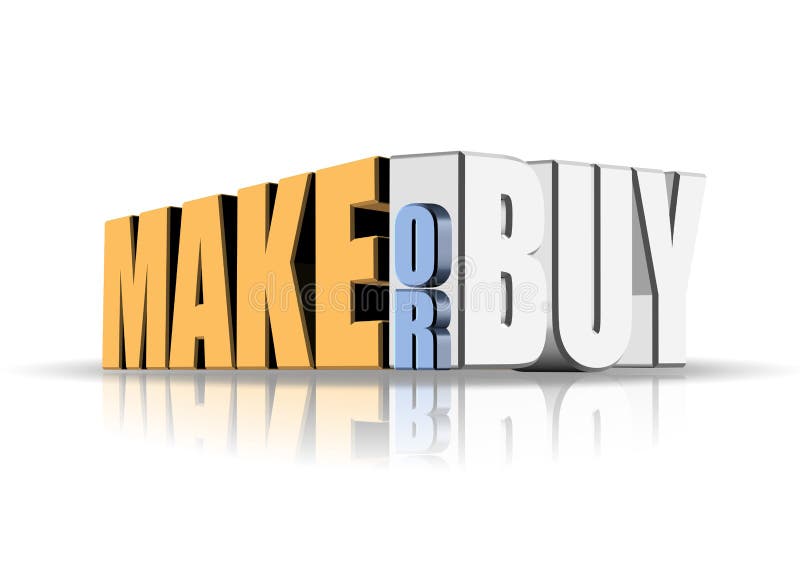 Make or Buy stock illustration. Illustration of question - 36471782