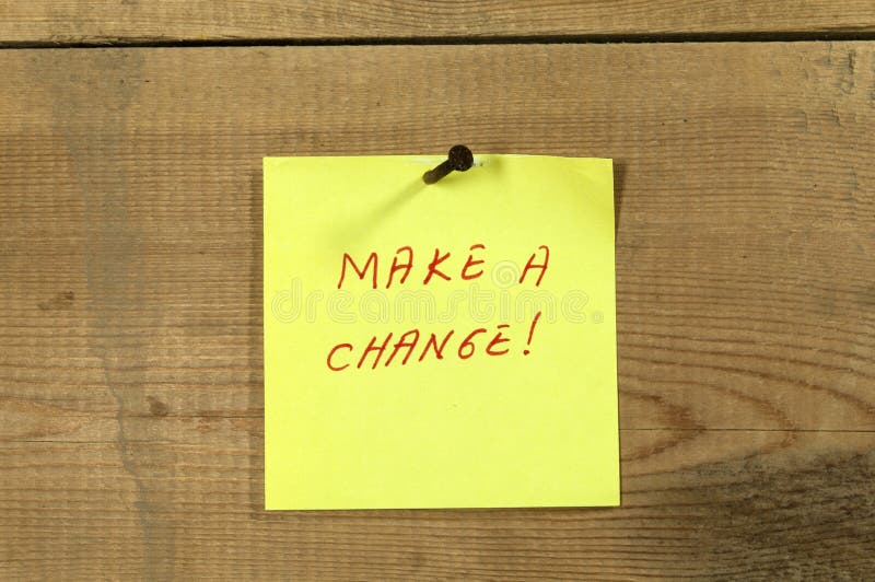 Make a change note stock image. Image of pinned, timber - 49948713
