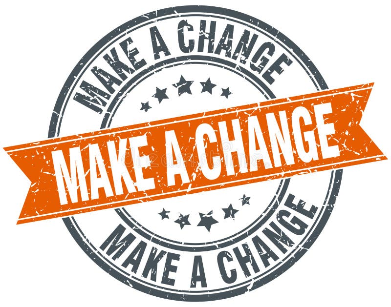 Make a change stamp stock vector. Illustration of vector - 120830584