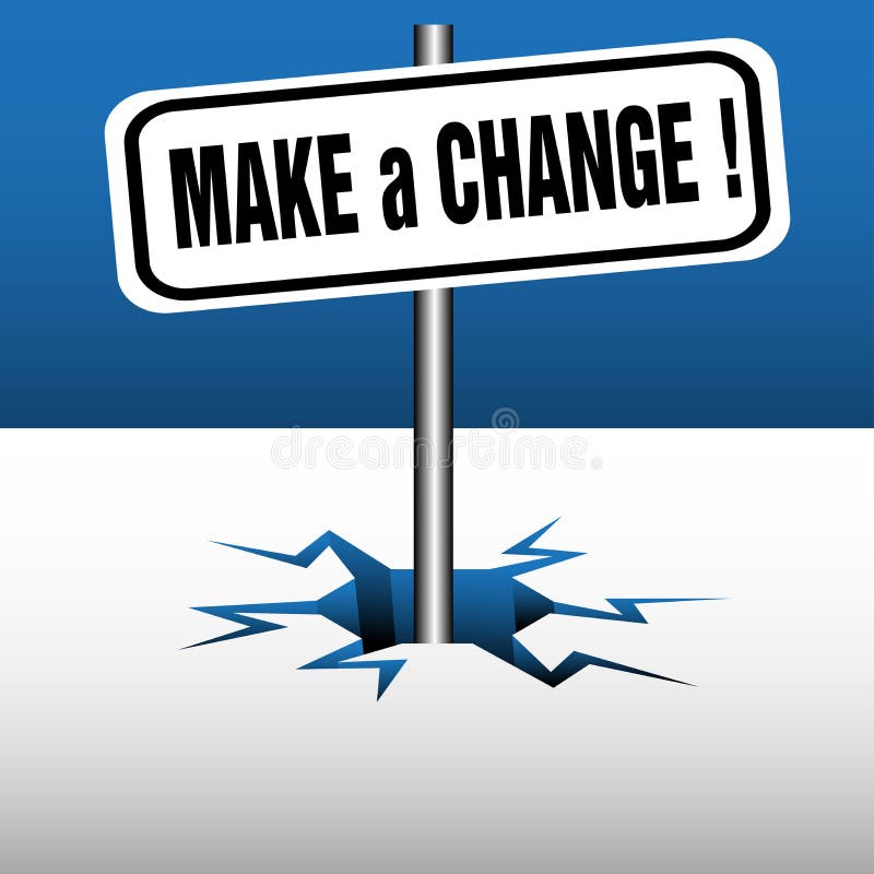 Change - Signpost with One Arrow, Cartoon Character Stock Illustration ...