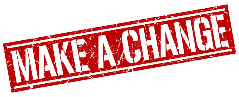 Make a change square stamp stock vector. Illustration of white - 86378328