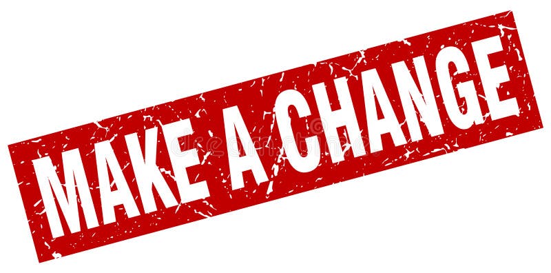 Make a change stamp stock vector. Illustration of rubber - 122119831